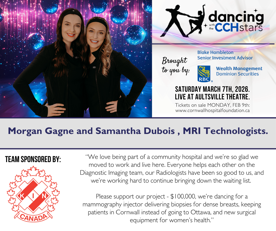 Morgan Gagne and Samantha Dubois - Cornwall Community Hospital Foundation